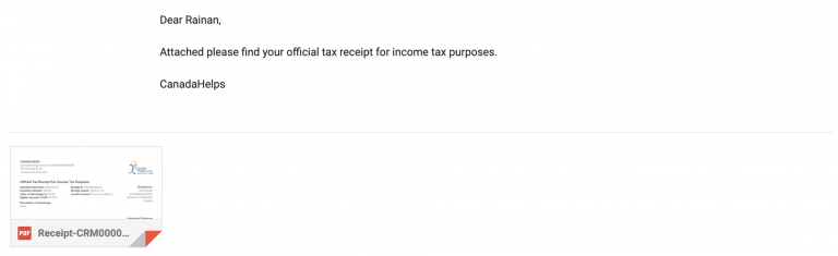Modifying the Default Tax Receipt Emails | Help for Charities